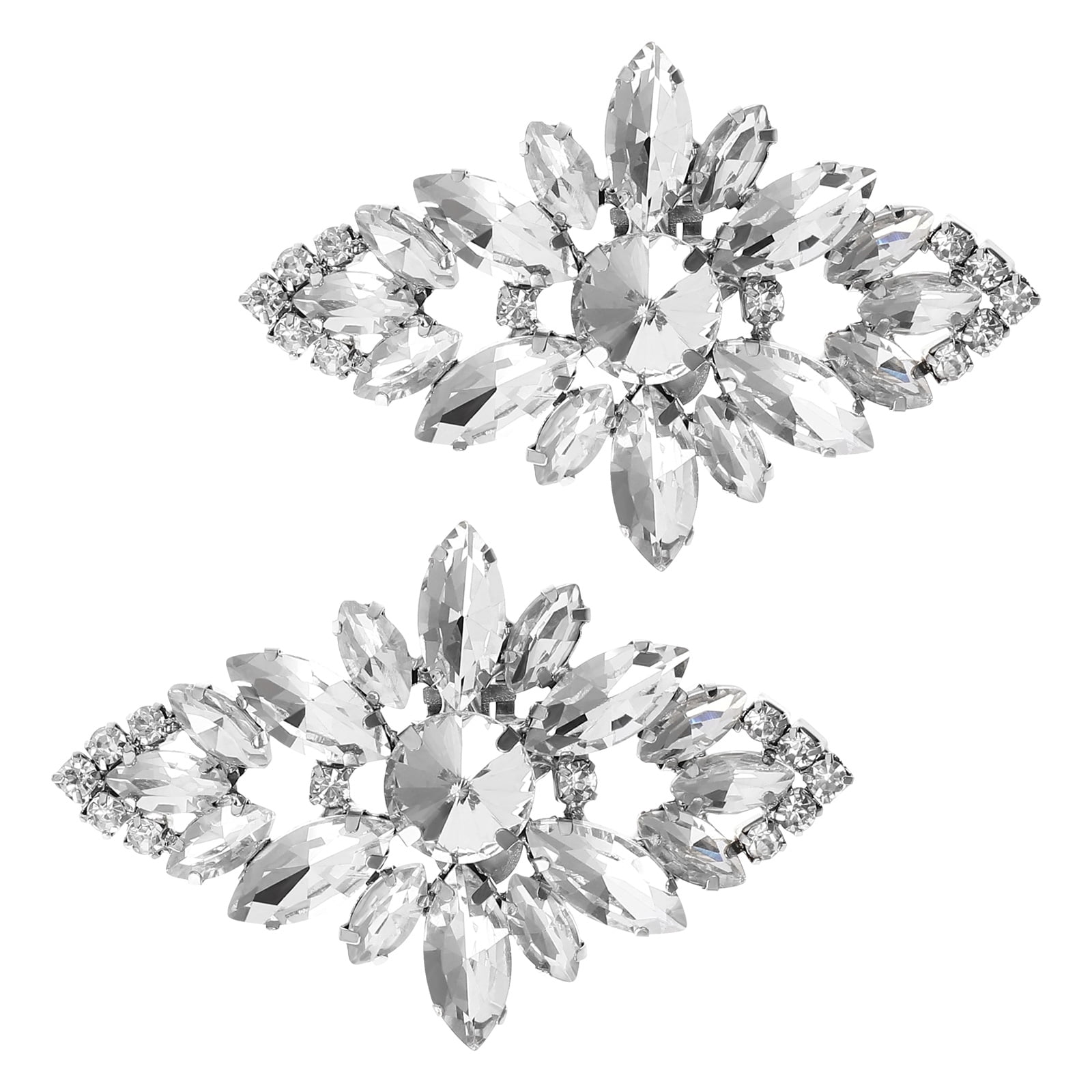 Rhinestone Shoe Clips, 2pcs Rhinestone Shoe Buckles Decorative Shoe ...