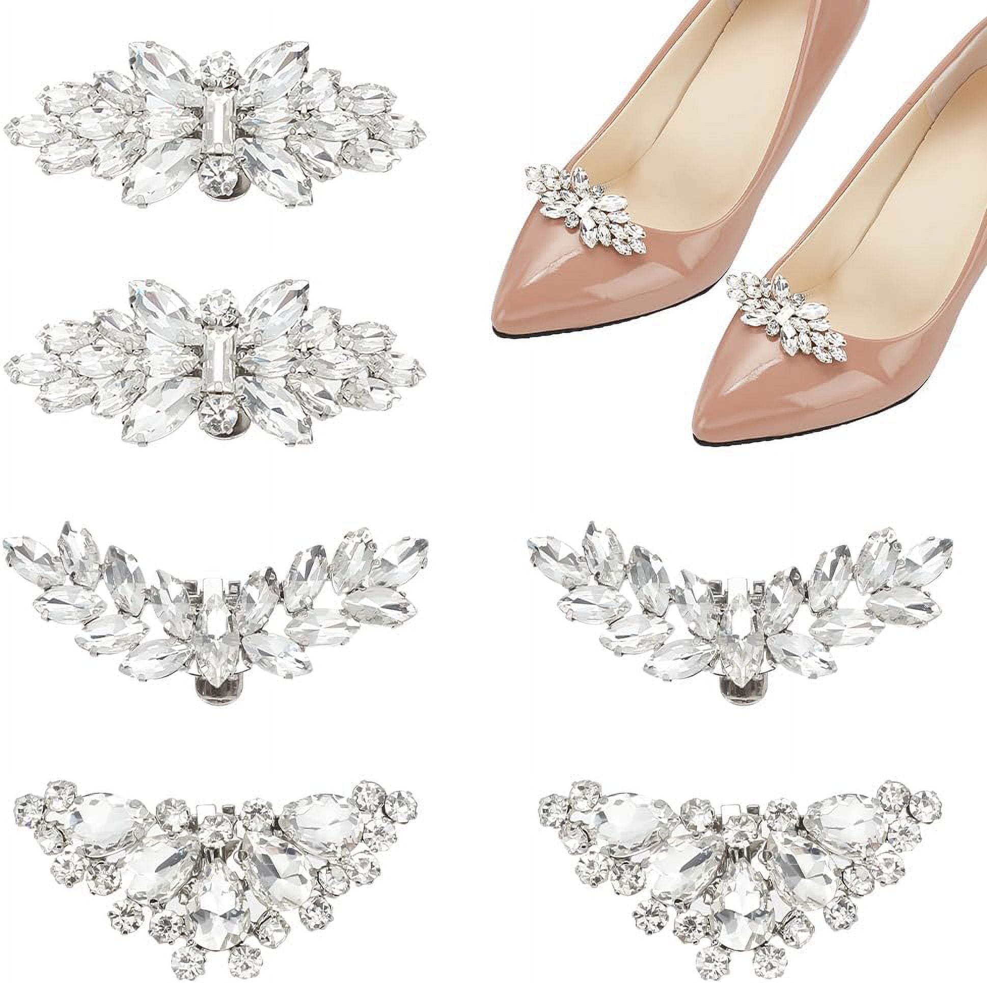 Rhinestone Shoe Clips Wedding Shoe Clips Crystal Shoe Clips Removable ...
