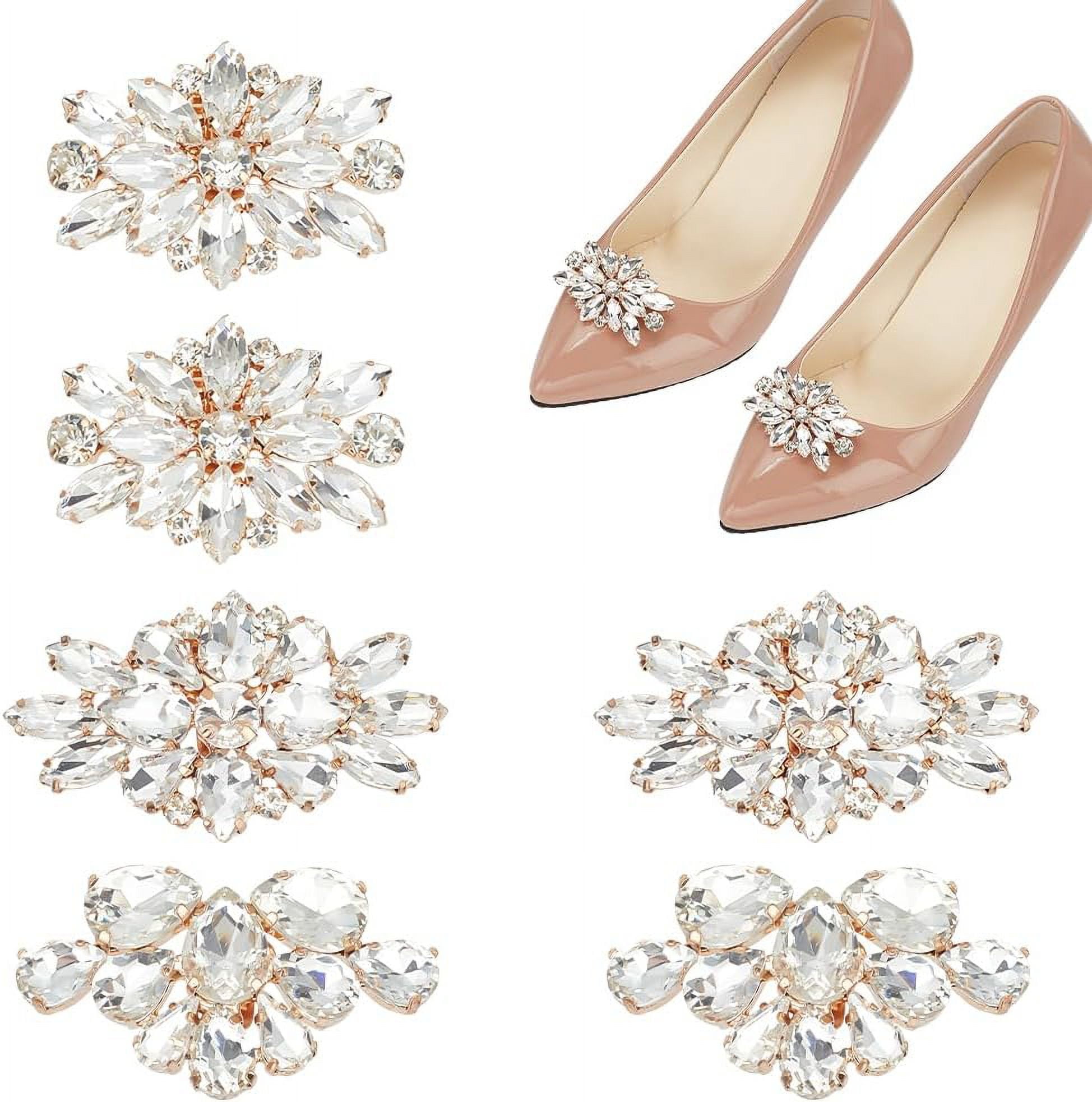 Rhinestone Shoe Clips Wedding Shoe Clips Crystal Shoe Clips Removable ...