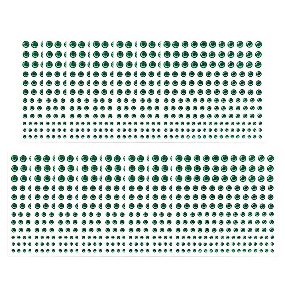 Rhinestone Stickers 2478 self-adhesive facial gem stickers, 4 sizes 14 ...