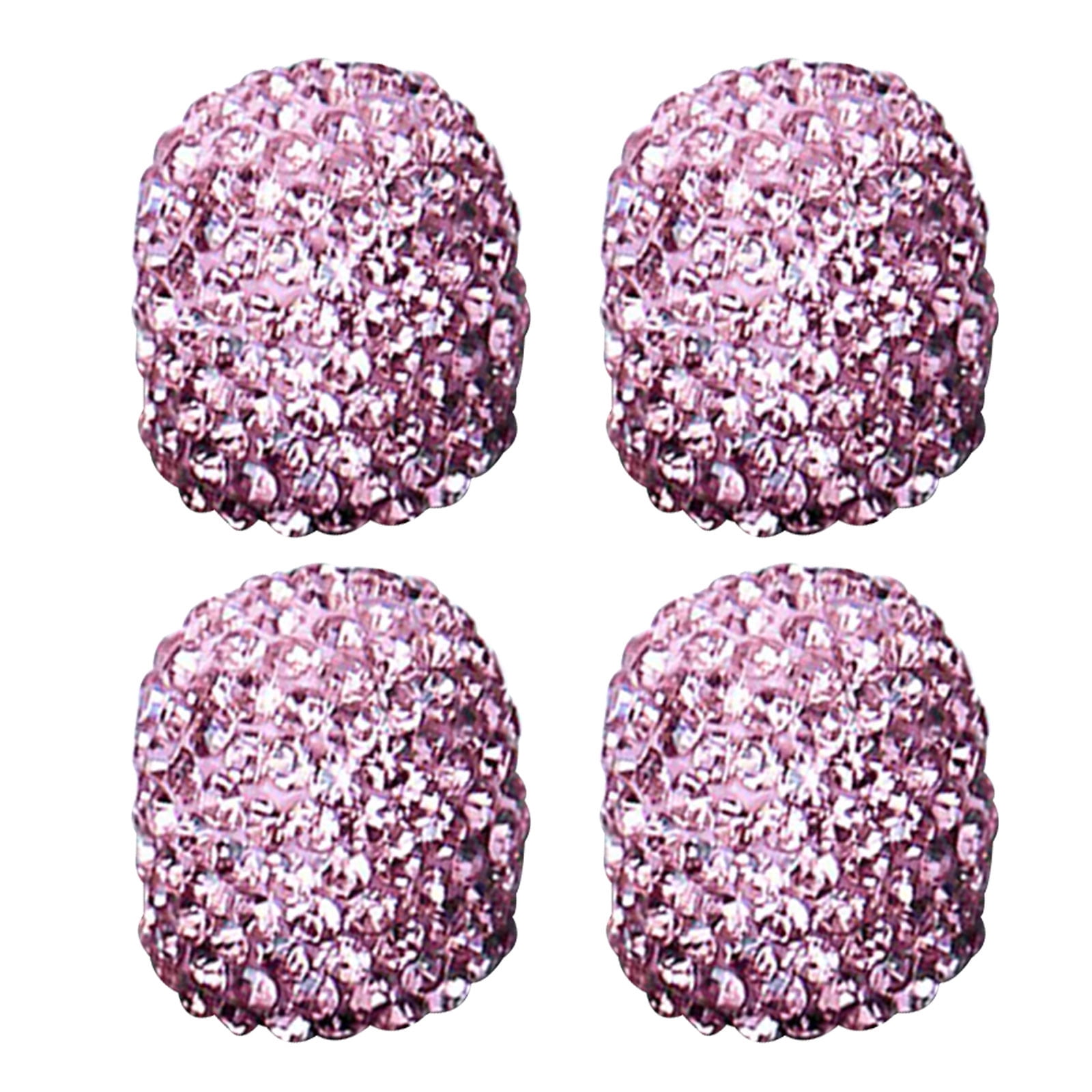 Rhinestone Studded Leak-Proof Tire Caps | 4-Pack Shiny Tire Bonnets for ...