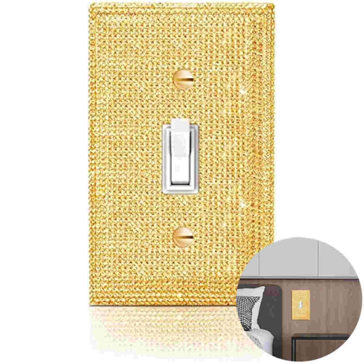 Rhinestone Switch Cover 1 Pack,Glitter Rhinestones Light Switch Cover ...