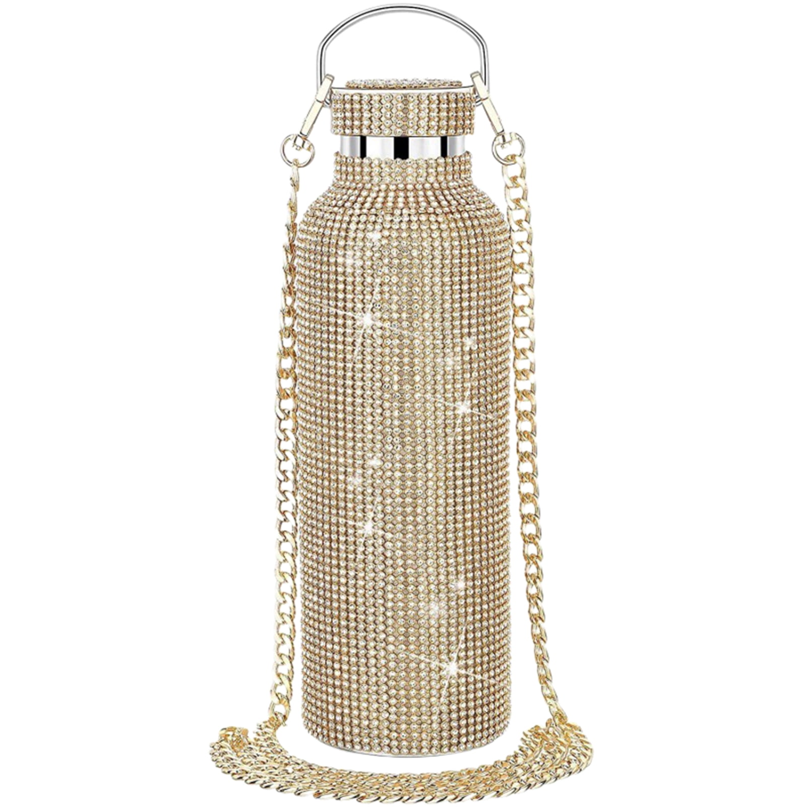 Rhinestone Thermos Cup, Stainless Steel Thermal Bottle, High-end ...