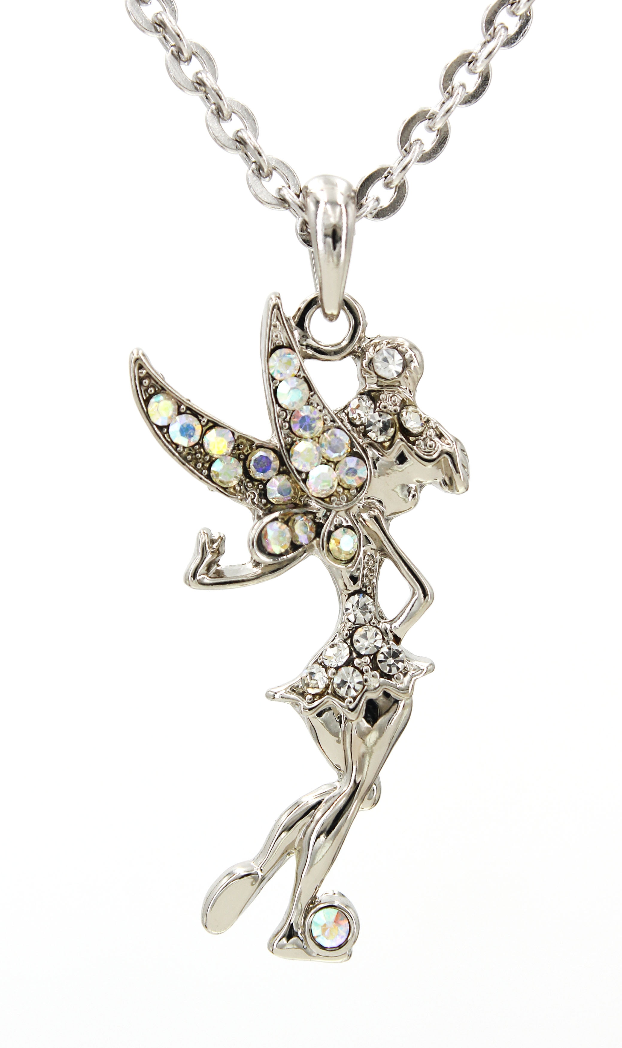 Rhinestone Tinker Bell Charms Necklaces - Clear - NE-JVSN8046CL - Walmart.com