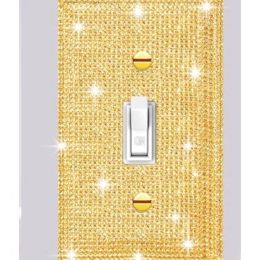 4 Pcs Silver Shiny Silver Rhinestone Crystal Light Switch Or Outlet ...
