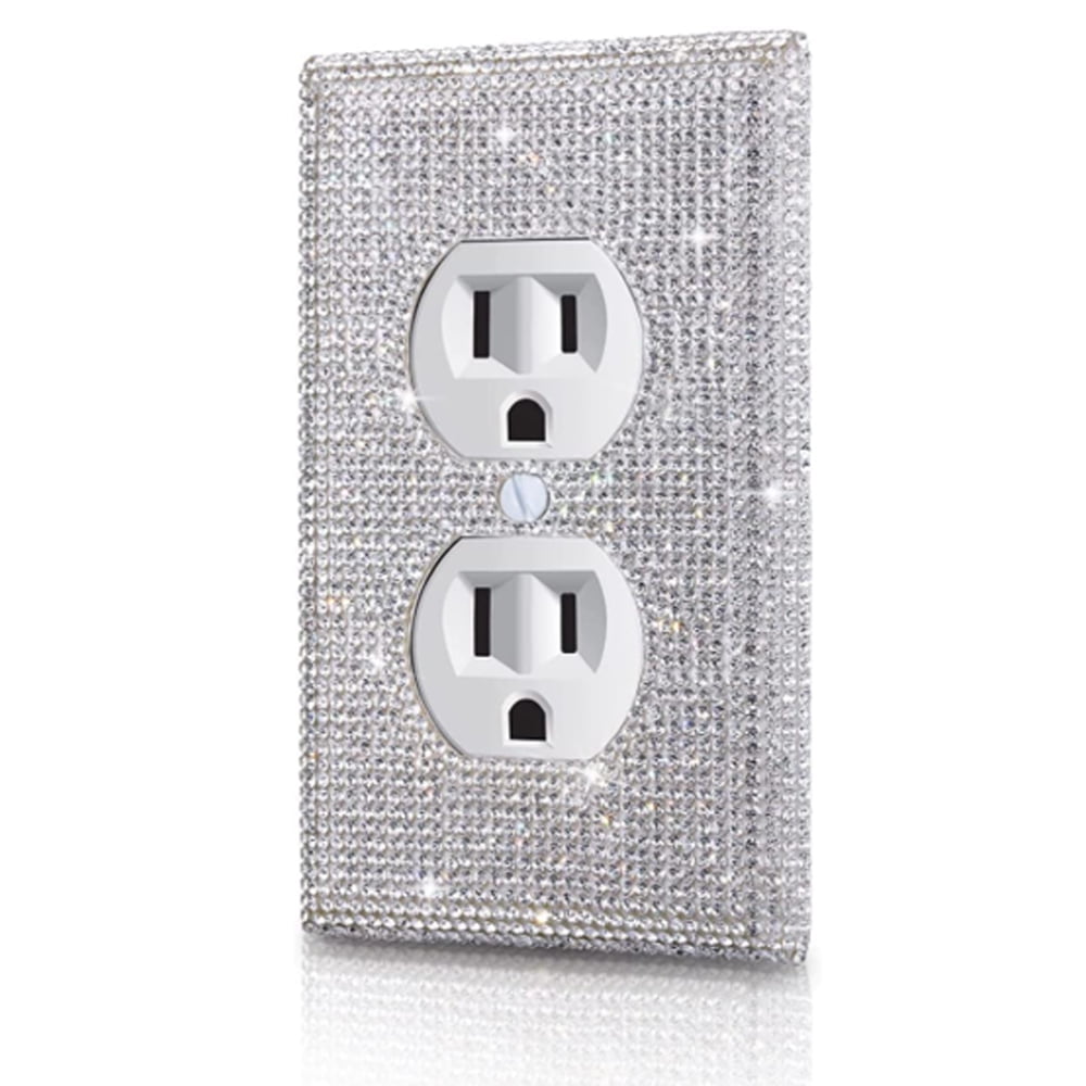 Decorative Rhinestone Wall Plate Cover, Sparkly Light Switch, Double ...