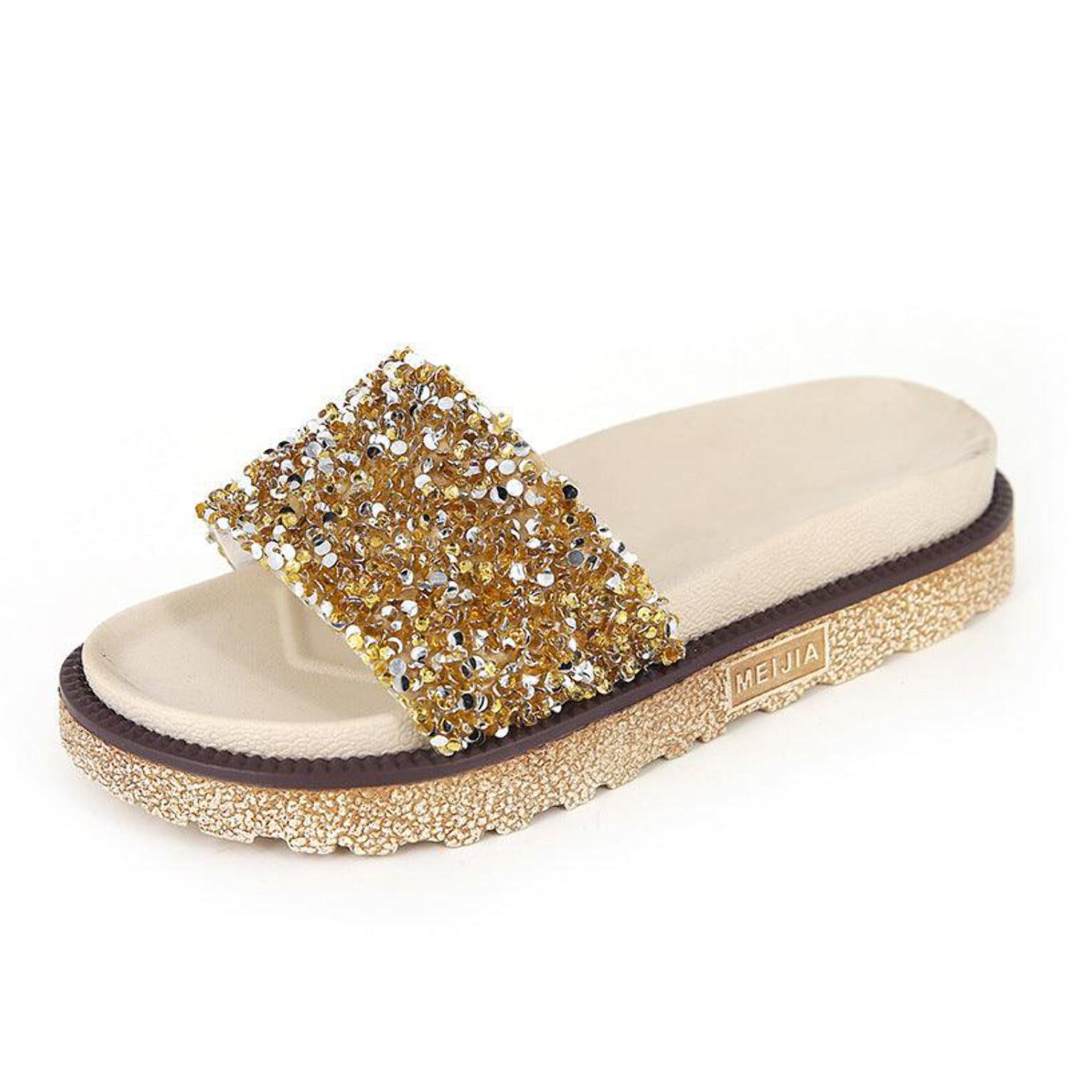 Rhinestone slippers - Walmart.com