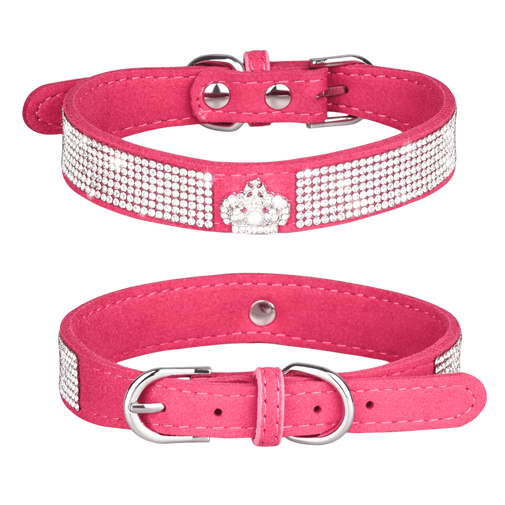 Rhinestones Dog Cat Collar Bling Diamond with Rhinestone Crown ...