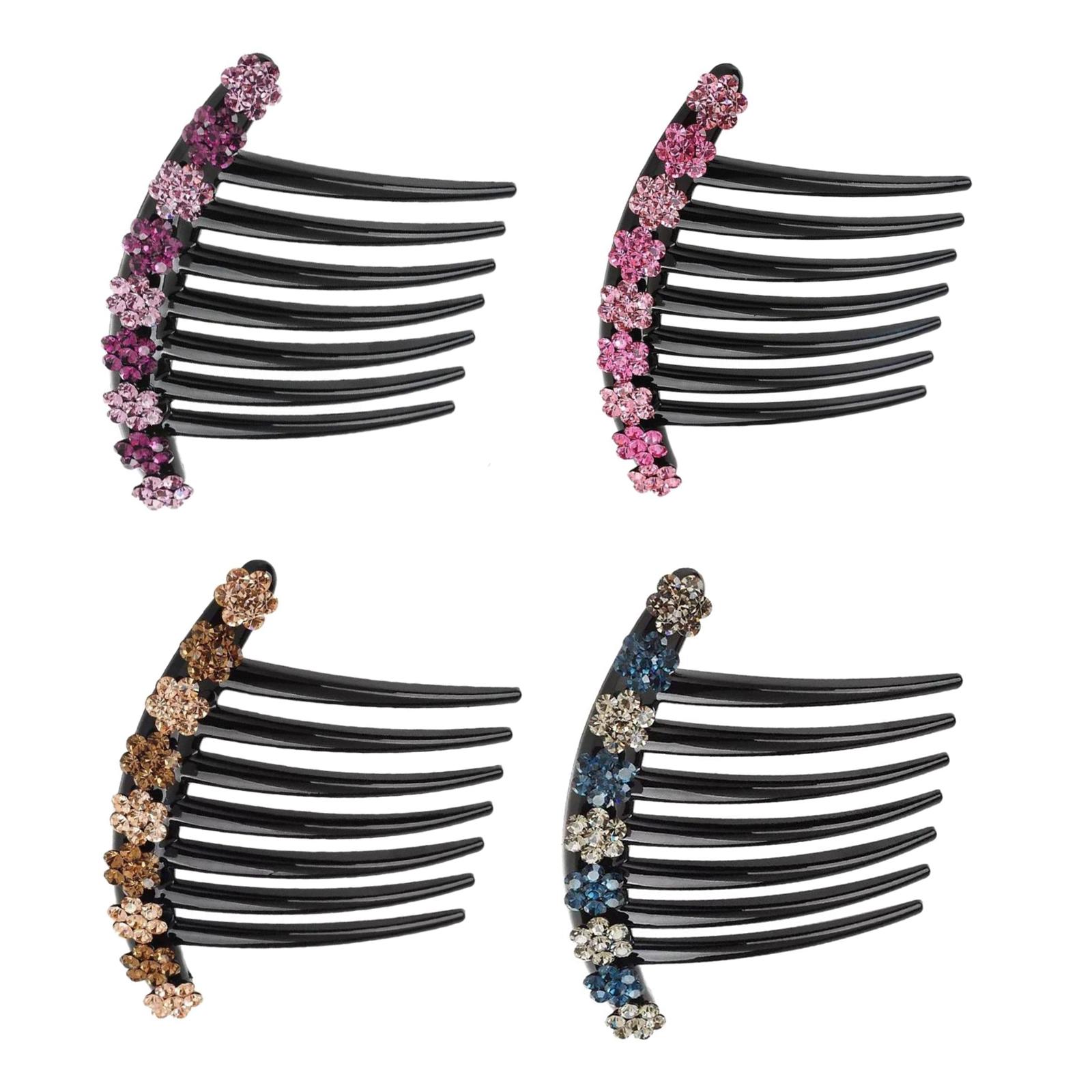 Rhinestones Hair Comb Clip Updo Bridal Hair(+Champagn) - Walmart.com