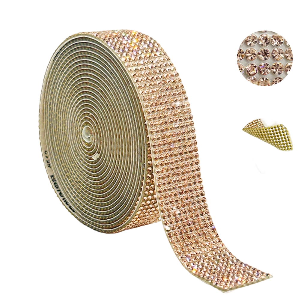 Rhinestones Ribbons 5Yard Adhesive Rhinestones Ribbon 13mm Sparkling ...