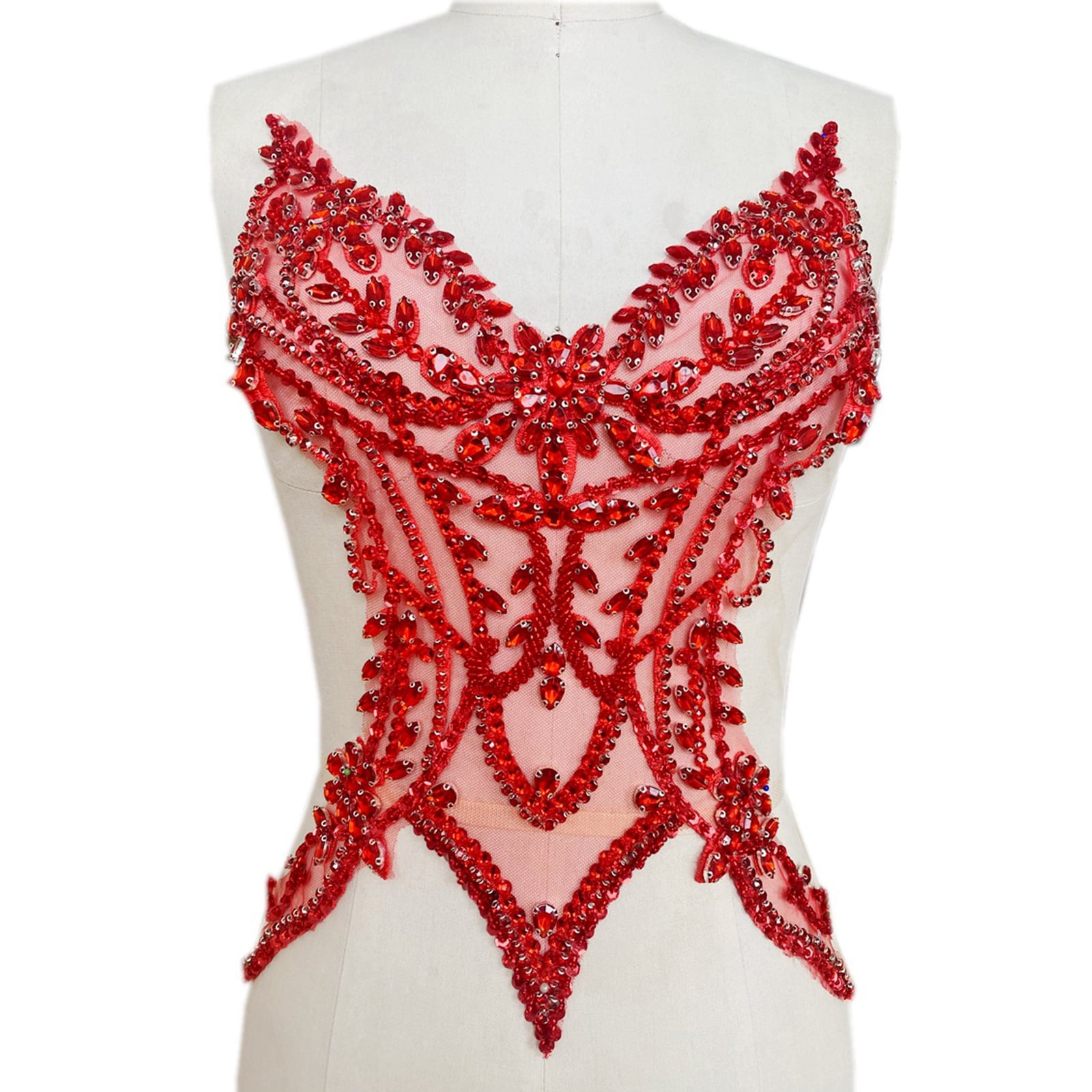 Rhinestones Sew on Patches Hand Beaded Patches Costumes Appliques ...