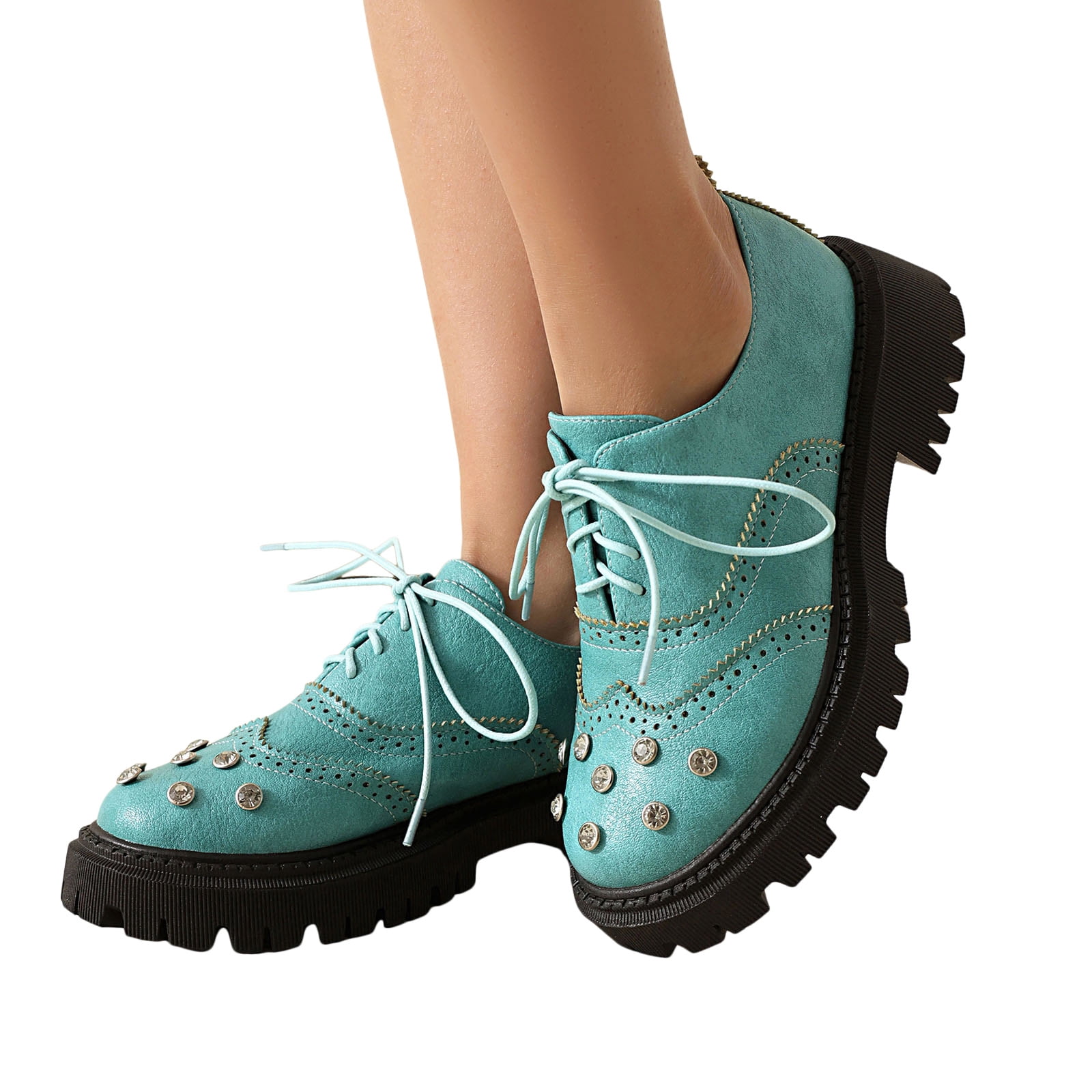 Rhinestones Sparkly Chunky Platform Casual Walking Shoes for Women Fall ...