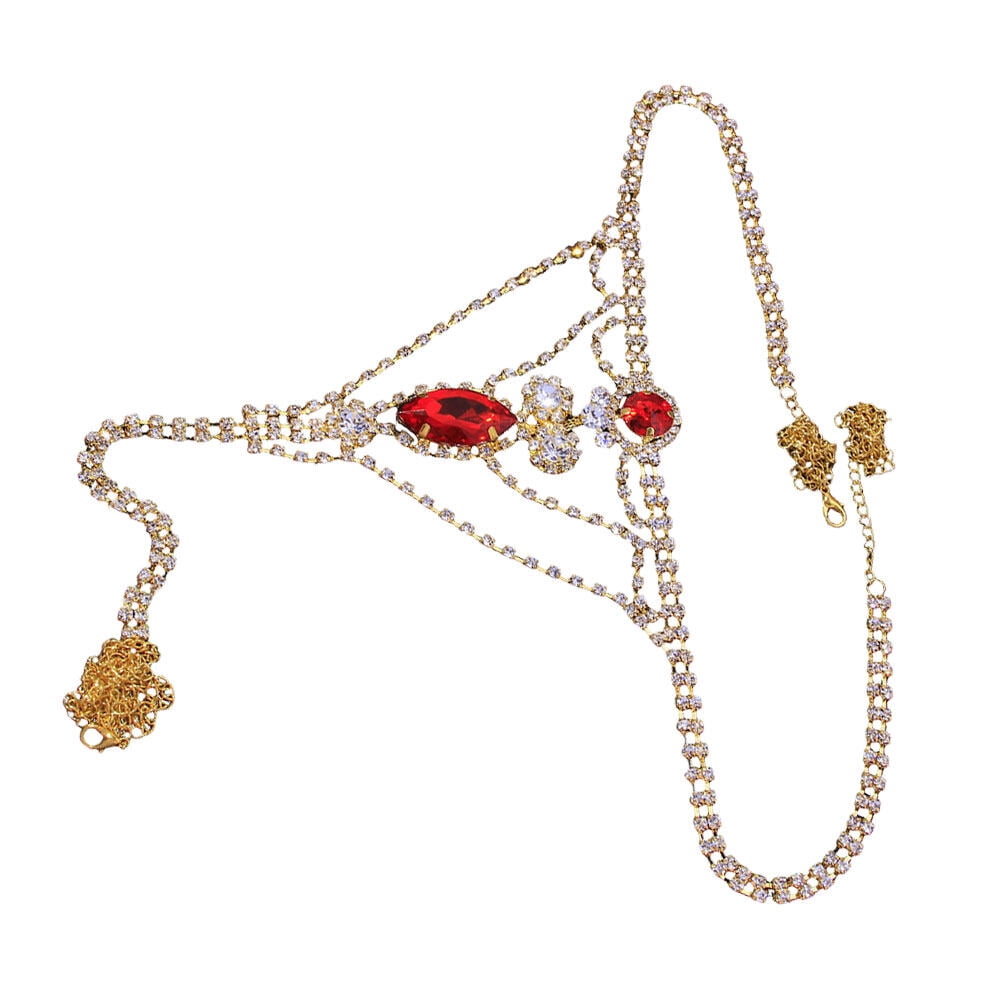 Rhinestones Summer Bikinis Leg Chain Jewelry Women Underwear Thong ...