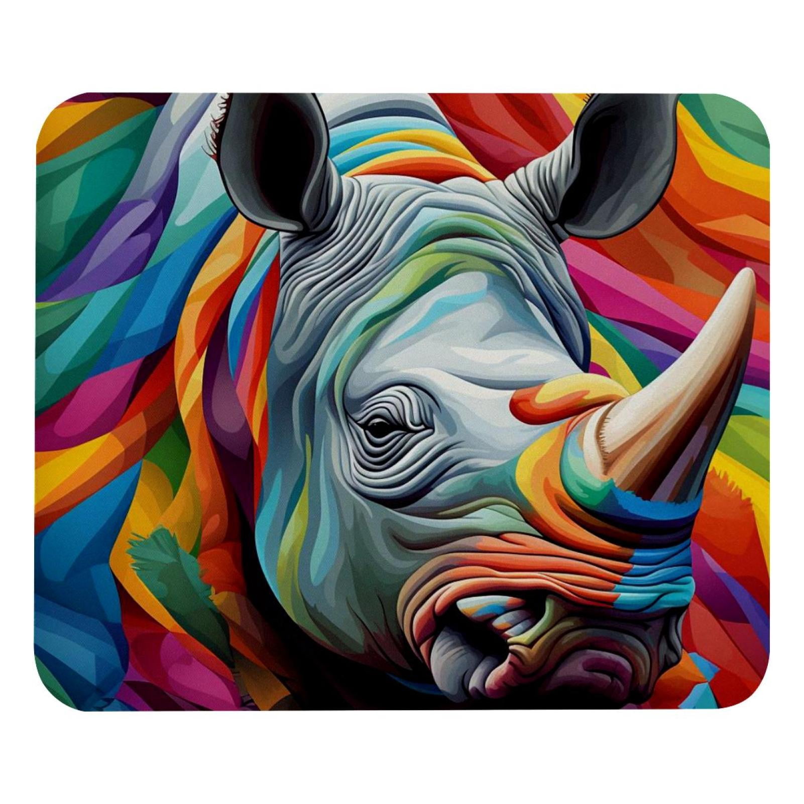 Rhino 8.3x9.8 Inch Square Gaming Mouse Pad with Non-Slip Rubber Bottom ...