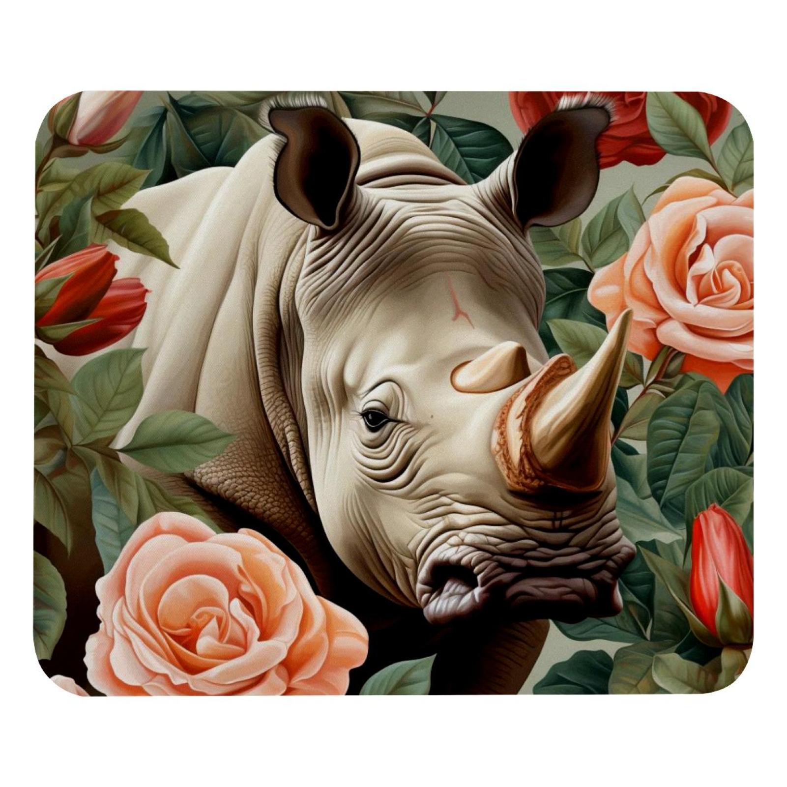 Rhino 8.3x9.8 Inch Square Non-Slip Rubber Bottom Mouse Pad, Desk Pad, Desk Mat - Printed Design ...