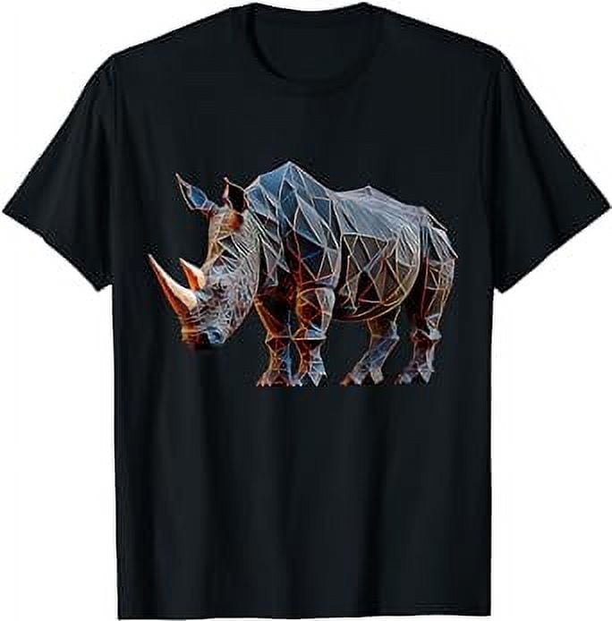Rhino Art Polygon Animal Rhino T-Shirt - Walmart.com