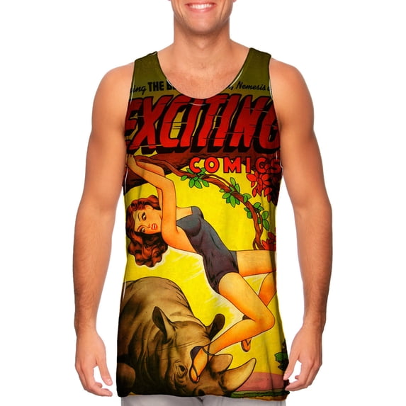 Rhino Attack Comic Retro Tank Top - Walmart.com