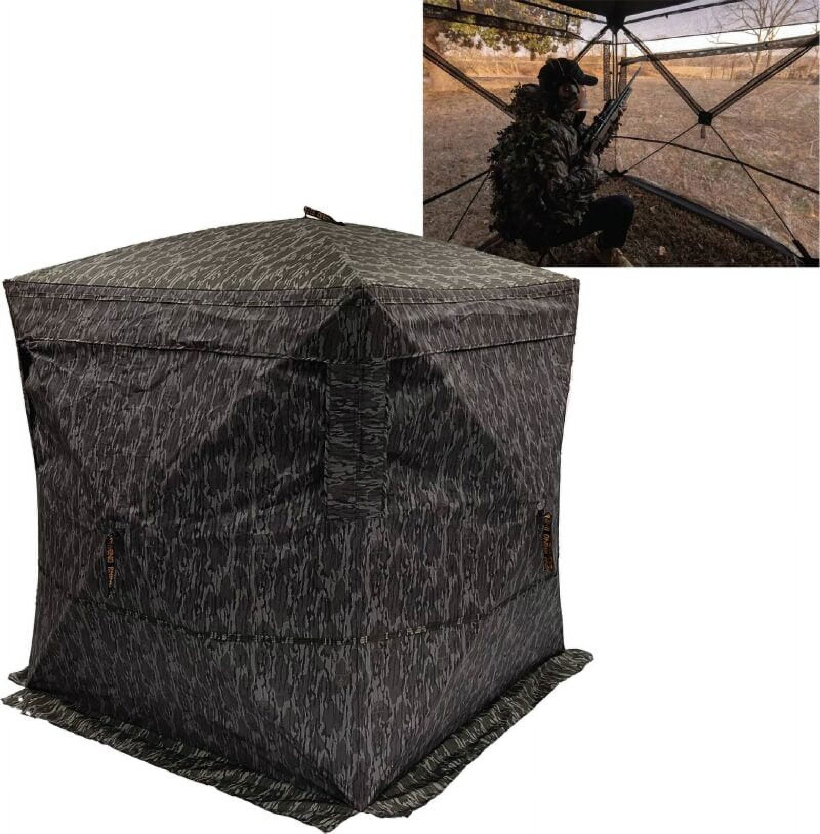 Rhino Blinds Portable 180 See Through Hub Hunting Blind, Deer Terrain ...
