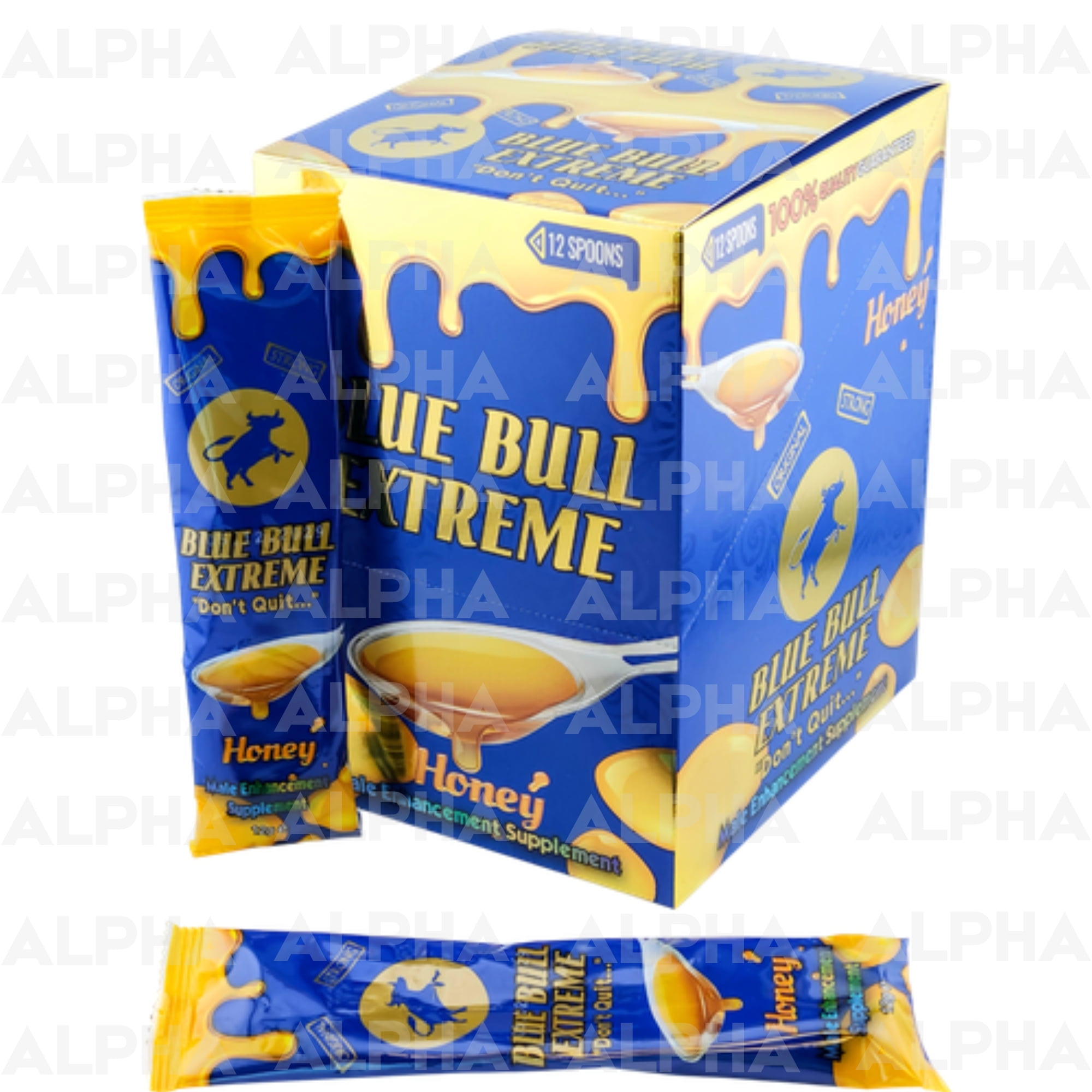 Authentic Blue Extreme Bull Natural Honey Spoons -Don't Quit- Pack of ...
