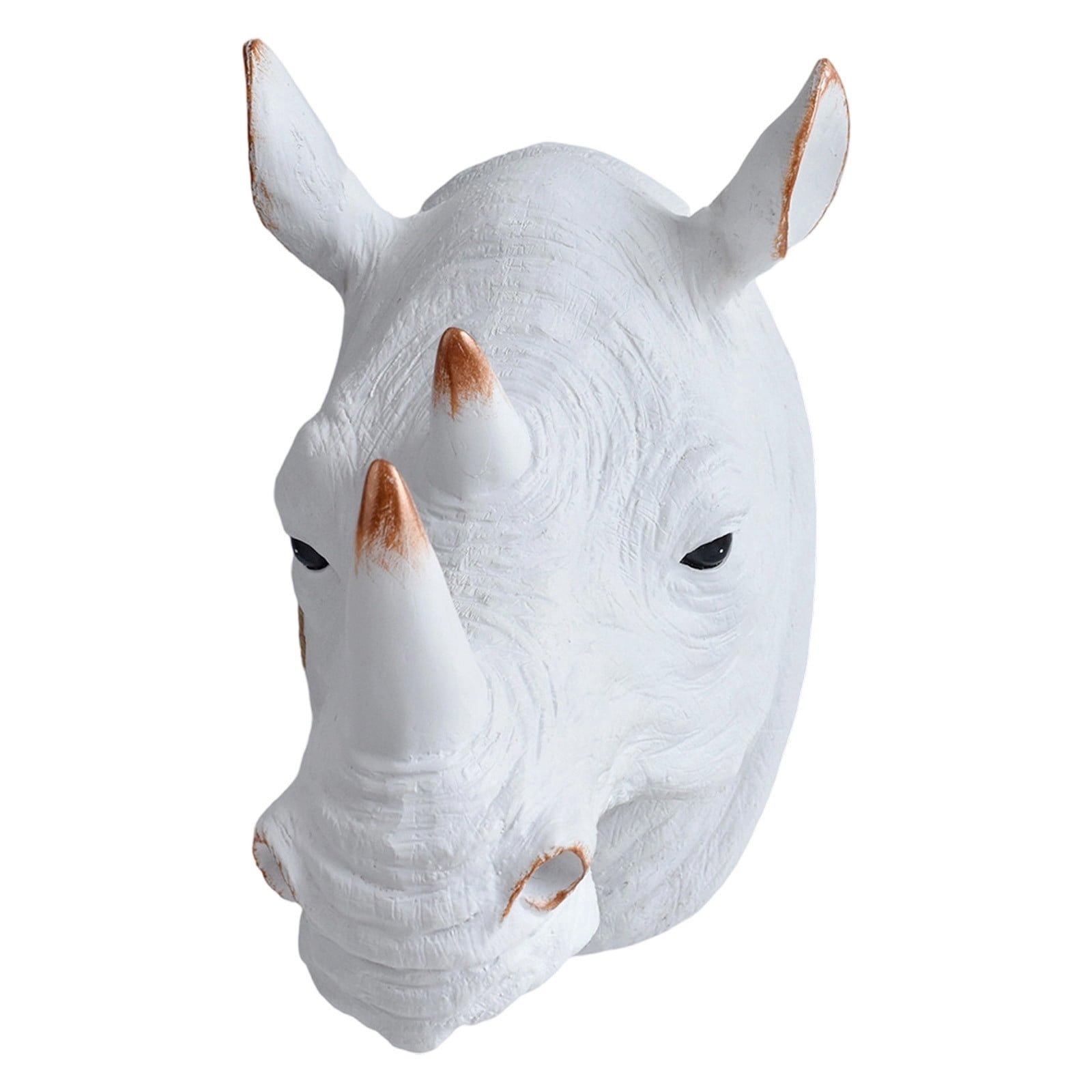 Rhino Head Wall Hook - Decorative Resin Coat Hook, Animal Head Wall ...