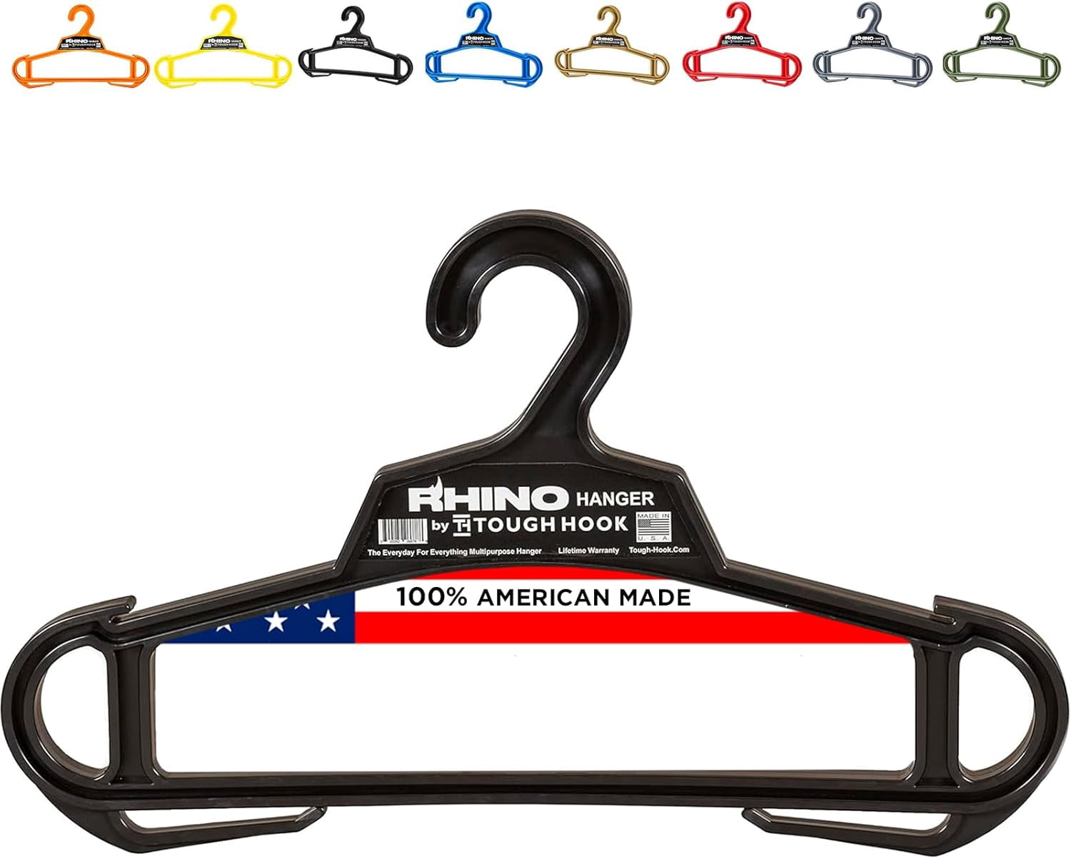 Rhino Heavy Duty Clothes Hangers – Made in USA, Military Grade Coat ...