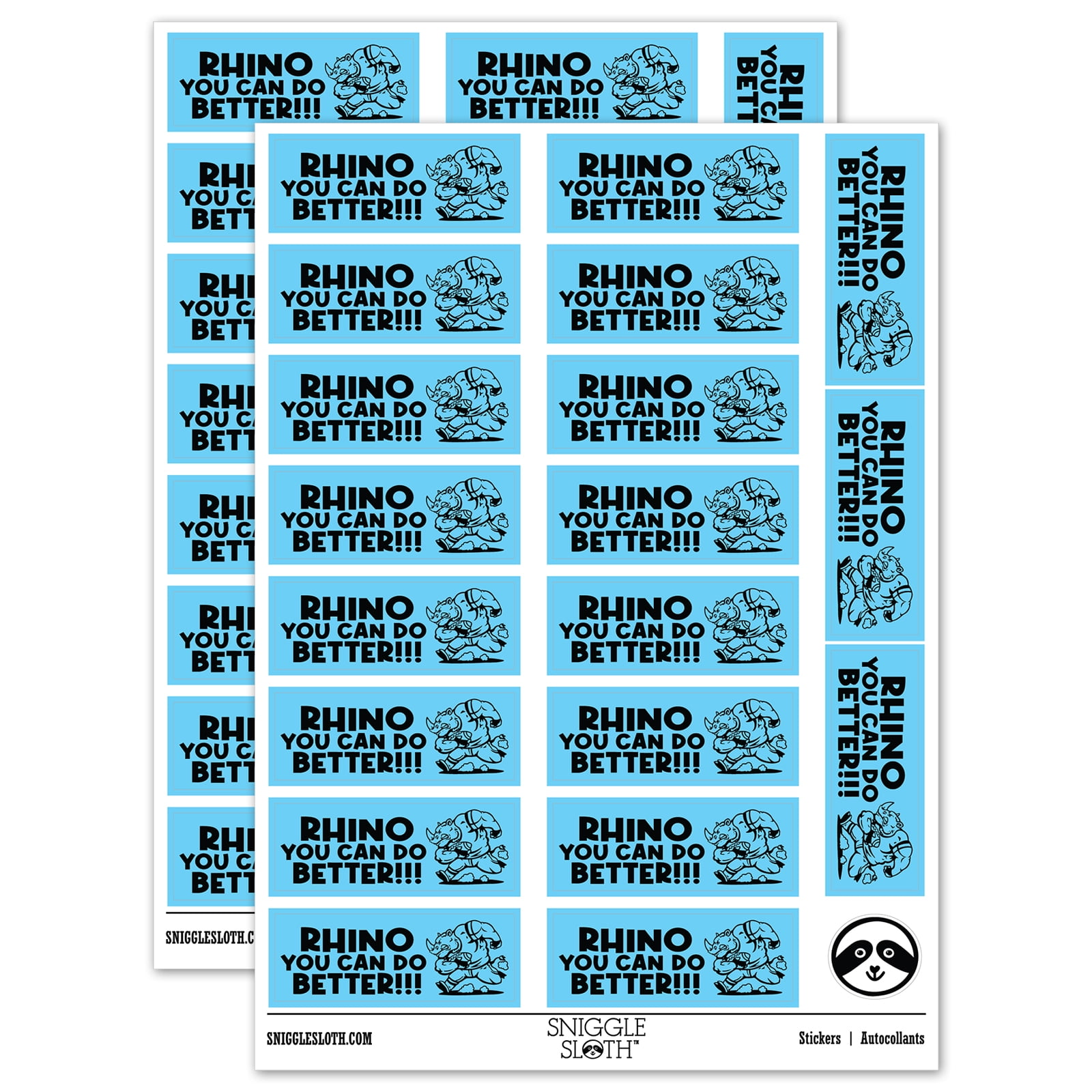 Rhino I Know You Can Do Better Teacher Student School Sticker Set ...