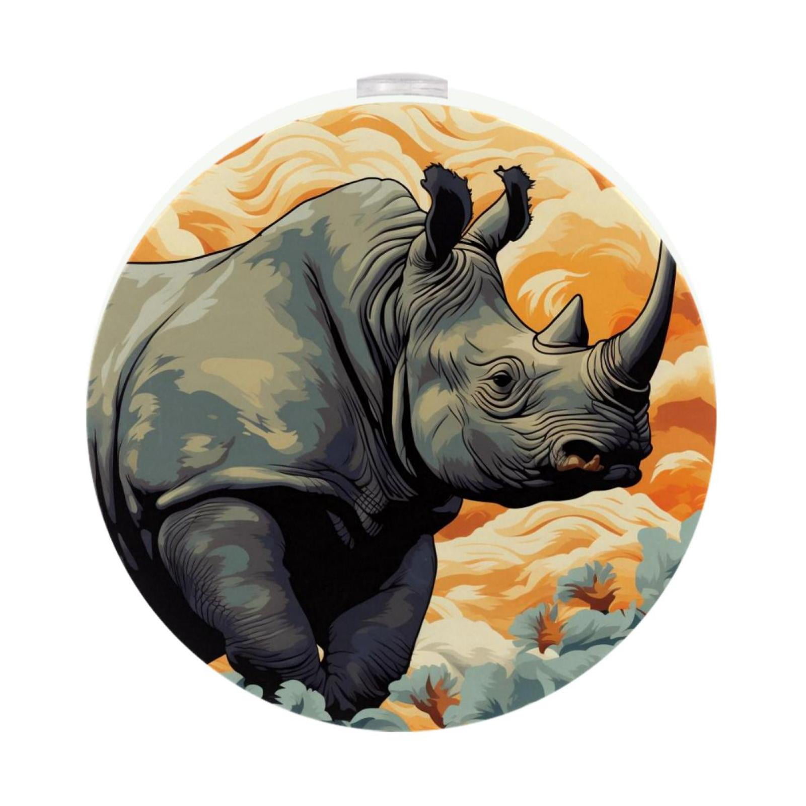 Rhino LED Round Night Light-2PCS, Energy Efficient Plug-in Bedroom ...