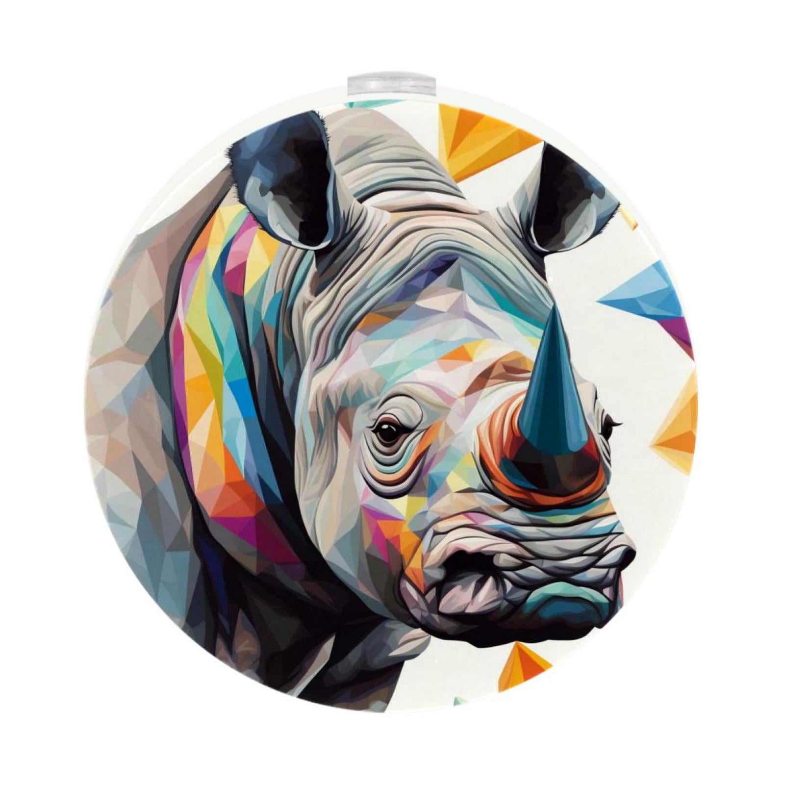 Rhino LED Round Night Light-2PCS, Plug-in Dusk-to-Dawn Auto Sensor Wall ...