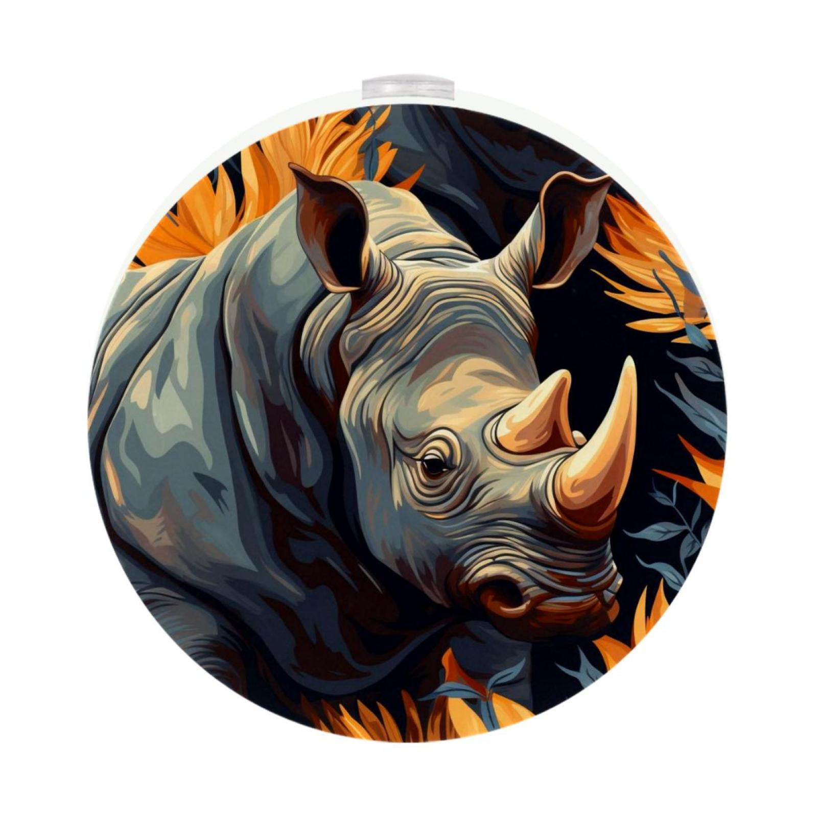 Rhino LED Round Night Light - 2PCS, Plug-in Dusk-to-Dawn Sensor, Energy ...