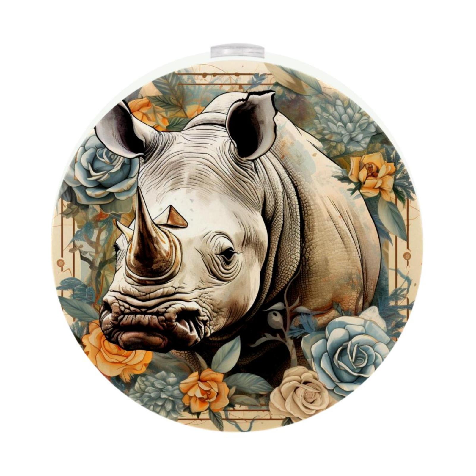 Rhino LED Round Night Light-2PCS, Plug-in Mini Wall Socket Soft White ...