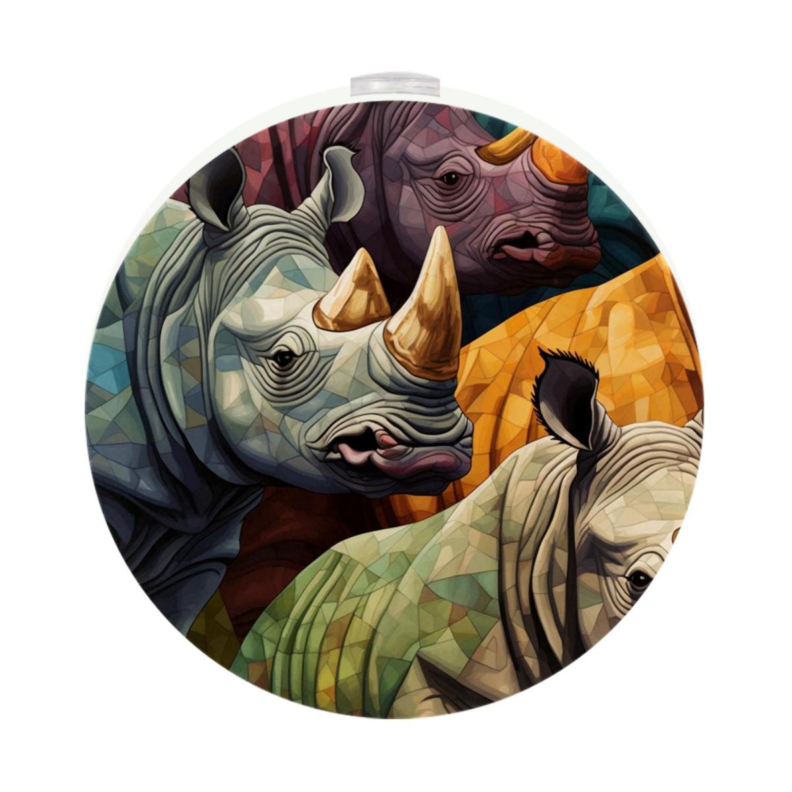 Rhino LED Round Night Light-2PCS - Plug-in Smart Sensor Nightlights ...