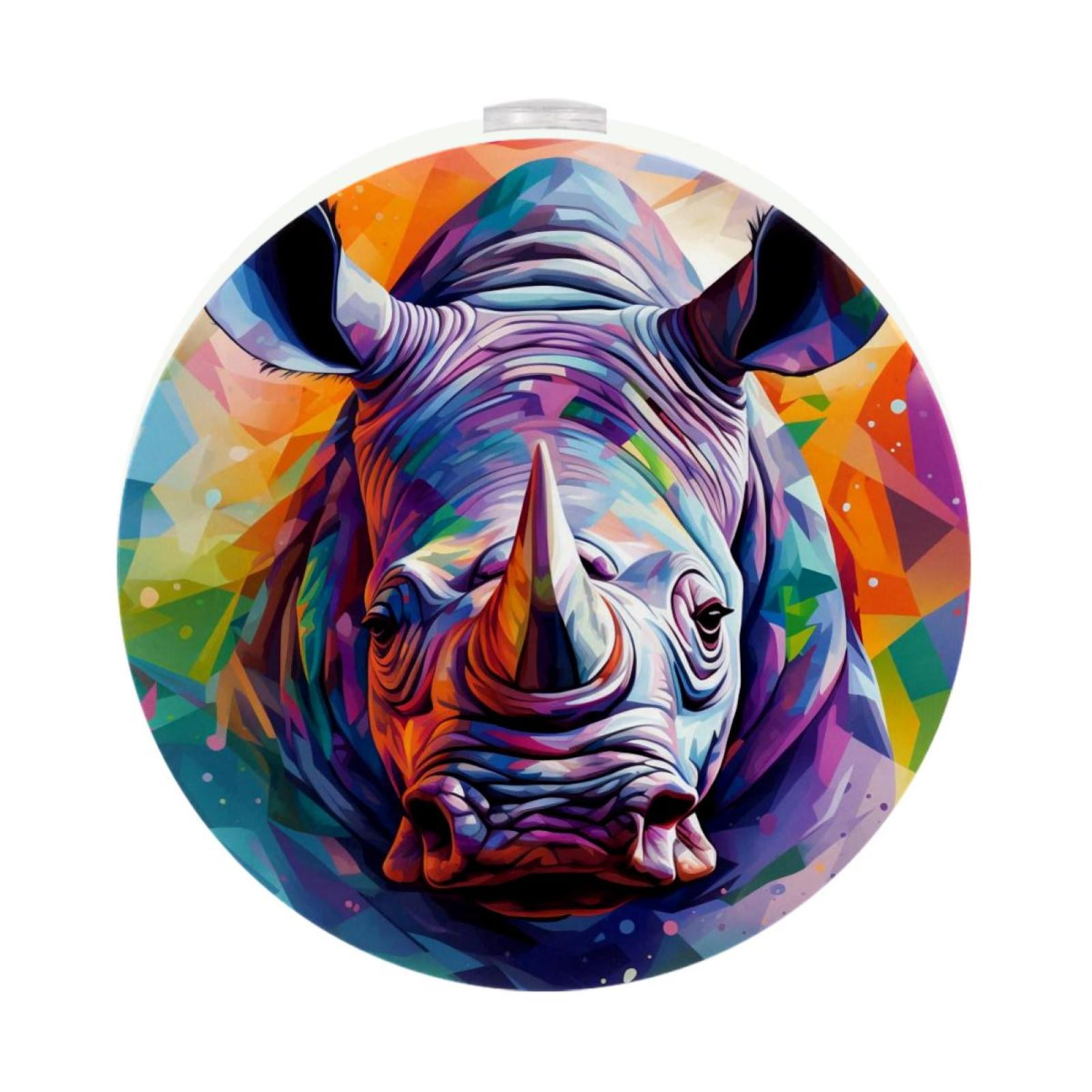 Rhino LED Round Night Light-2PCS, Plug-in Wall Nightlight with Dusk-to ...