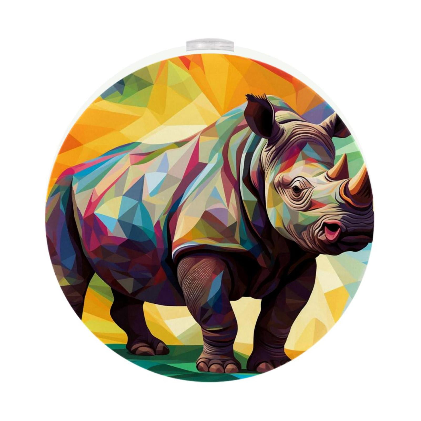 Rhino LED Round Night Light-2PCS for Nursery and Bedroom, Plug-in Dusk ...