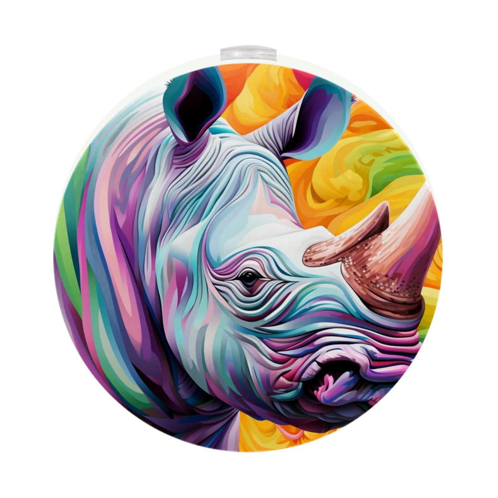 Rhino LED Round Night Light- Set of 2, Portable Rechargeable Mini ...