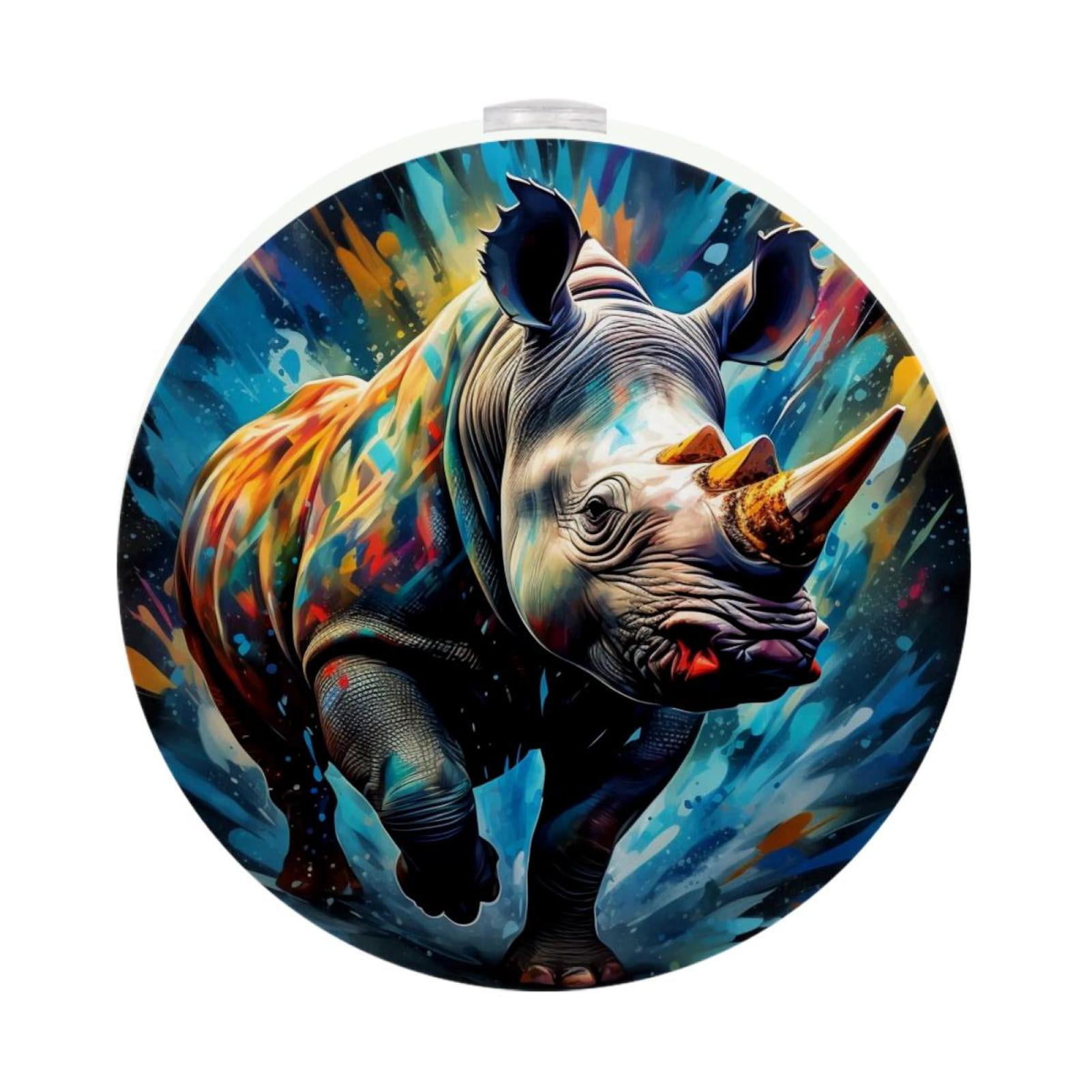 Rhino LED Round Night Light- Set of 2, Portable Rechargeable Mini ...