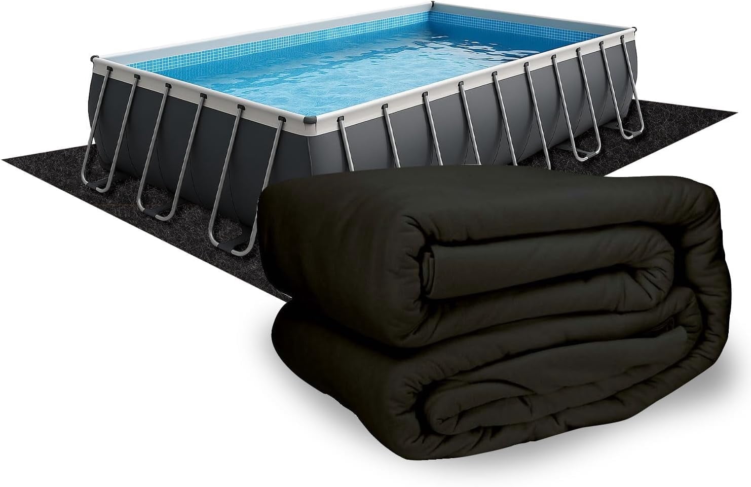 Rhino Pad 20' x 40' Rectangle Above Ground Pool Liner Guard, Protective ...