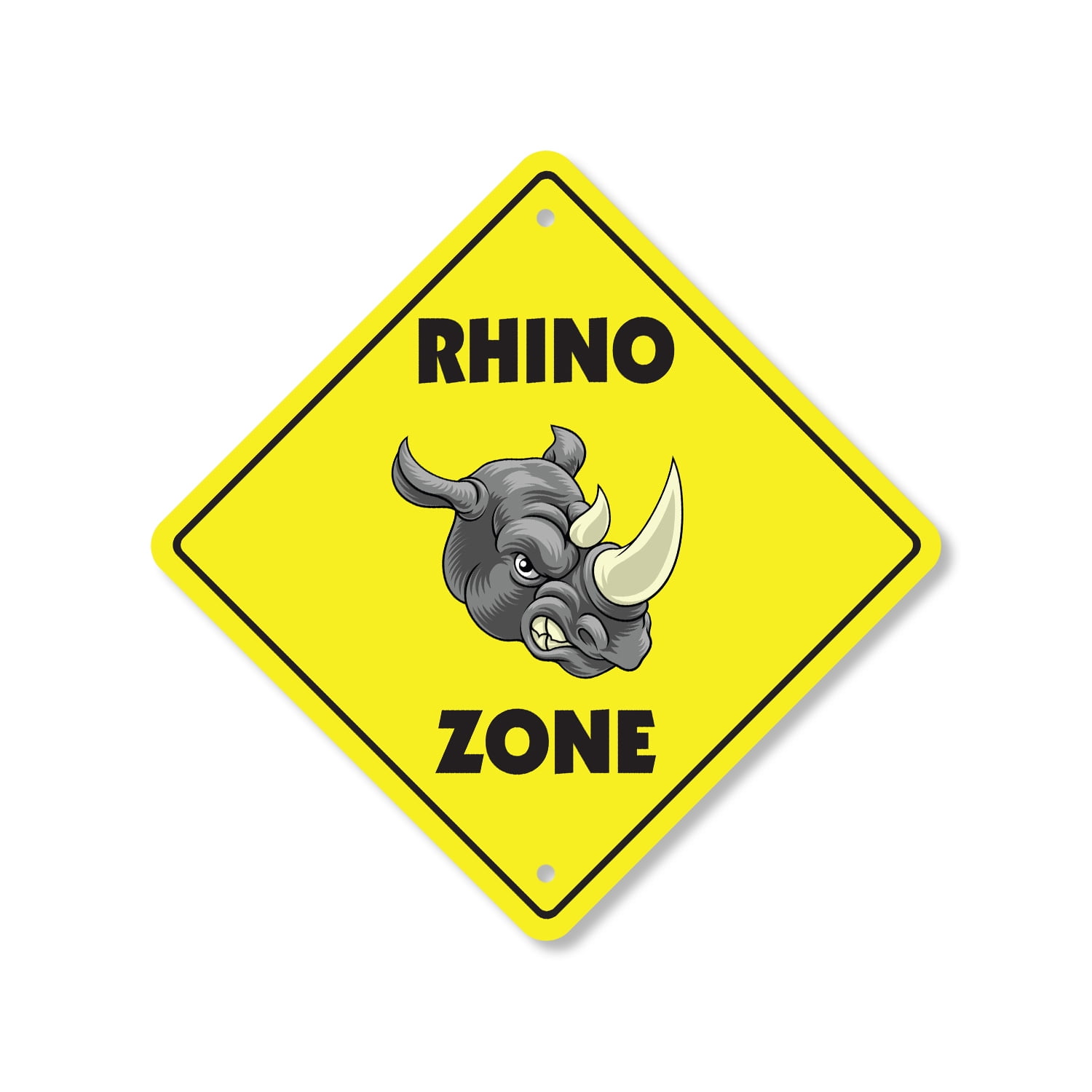 Rhino Plastic Crossing Sign - 12 Inch X 12 Inch Xing Sign Gift Animal ...