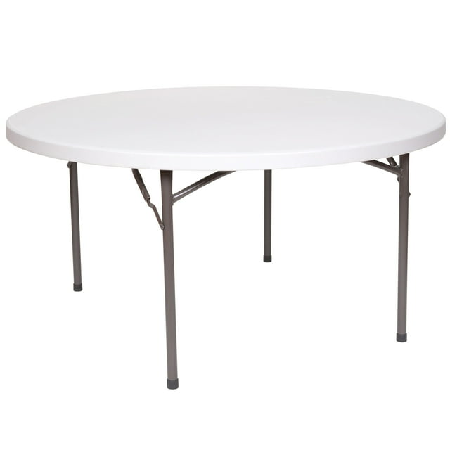 Rhino Plastic Table - 60" Round - White Granite - Walmart.com