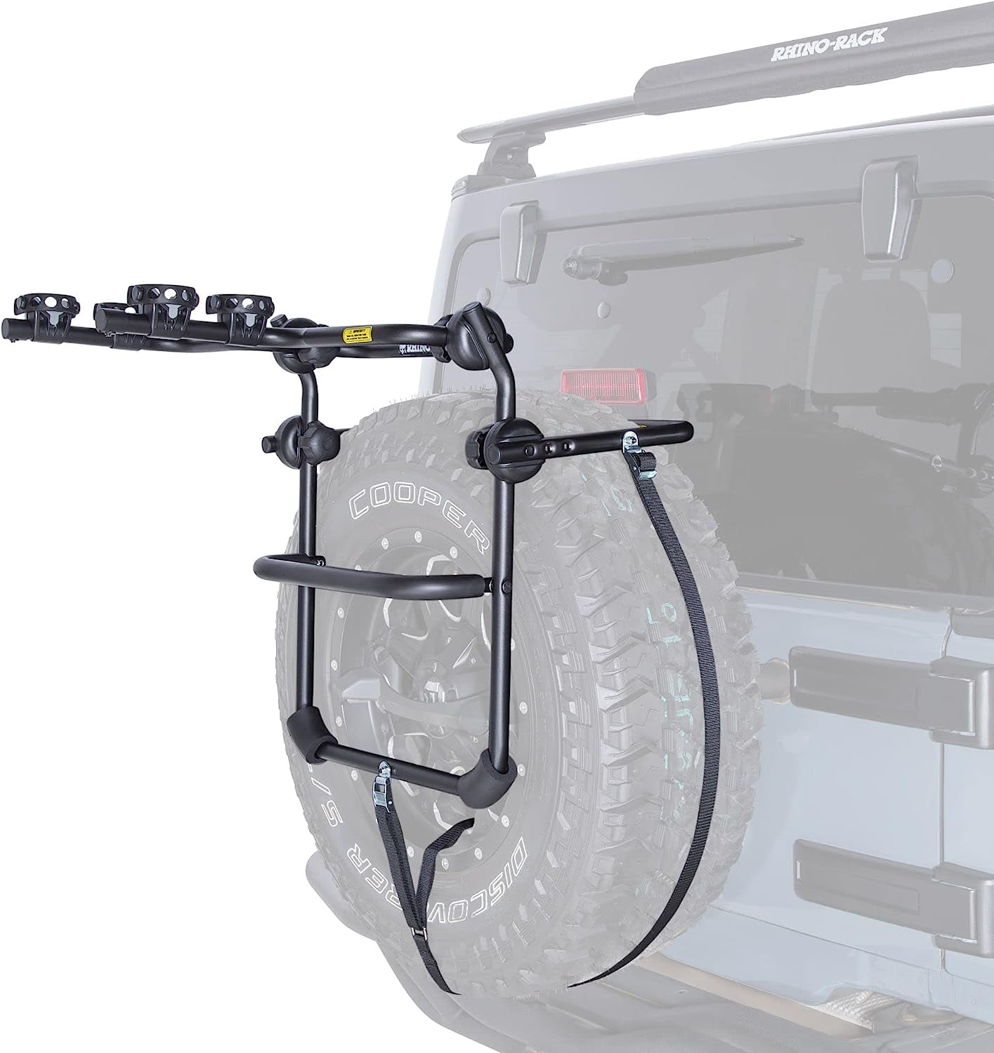 Rhino-Rack Spare Tire Bike Rack, 2 Bike Carrier, Holds Many Types of Bikes, Black (RBC025 ...