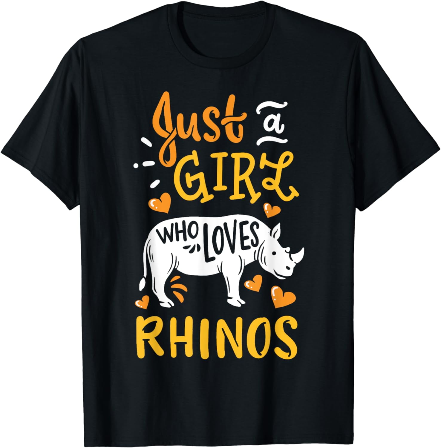 Rhino Rhinoceros Just A Girl Who Loves Rhinos T-Shirt - Walmart.com