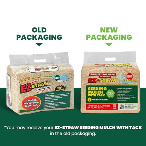 Rhino Seed 1 Cubic Foot Seeding Mulch Premium Processed Straw Bale with ...