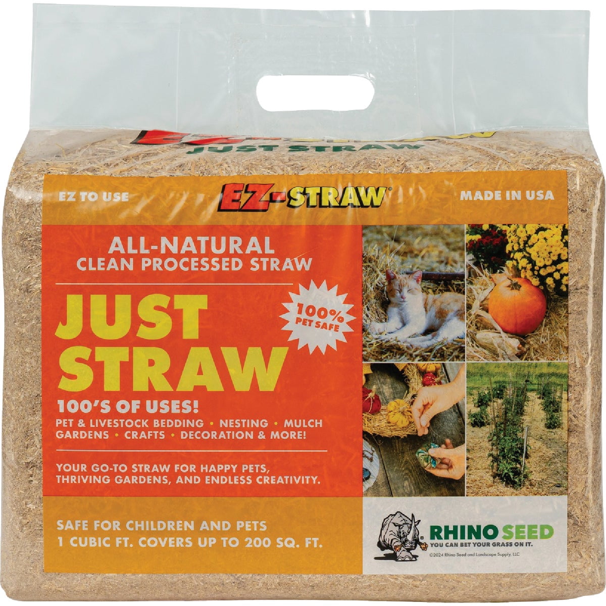 Rhino Seed & Turf Supply EZ Straw Just Straw - Pack of 6 - Walmart.com