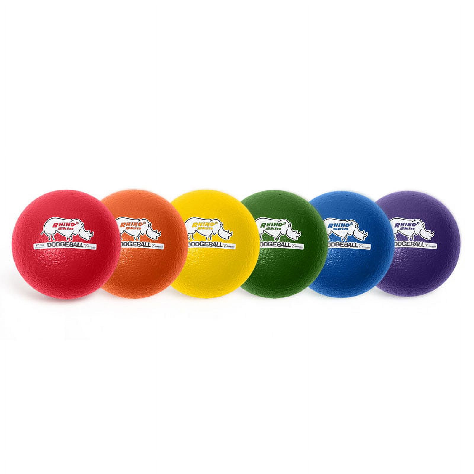Rhino Skin 6-Inch Low Bounce Dodgeball Set, Assorted Colors, Set of 6 ...