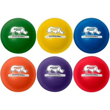 Champion Sports 6 Inch Rhino Skin Low Bounce Dodgeball Set Neon Red ...
