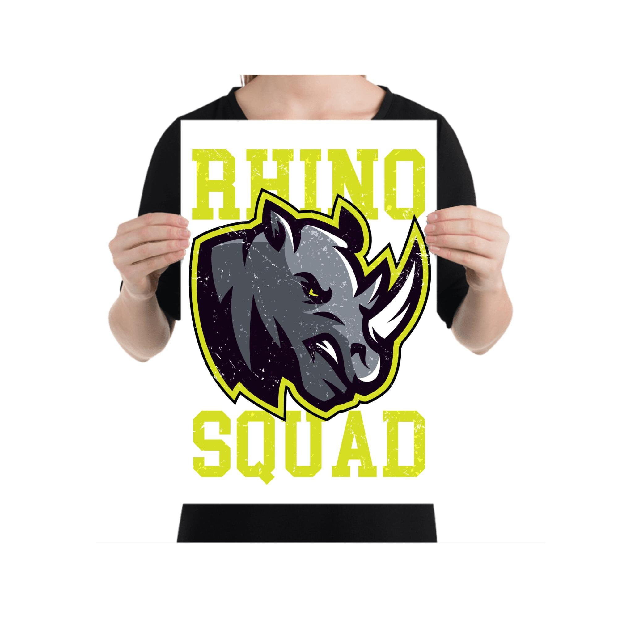 Rhino Squad Poster, Bold Wall Art for Fitness Lovers, Animal Decor - Walmart.com