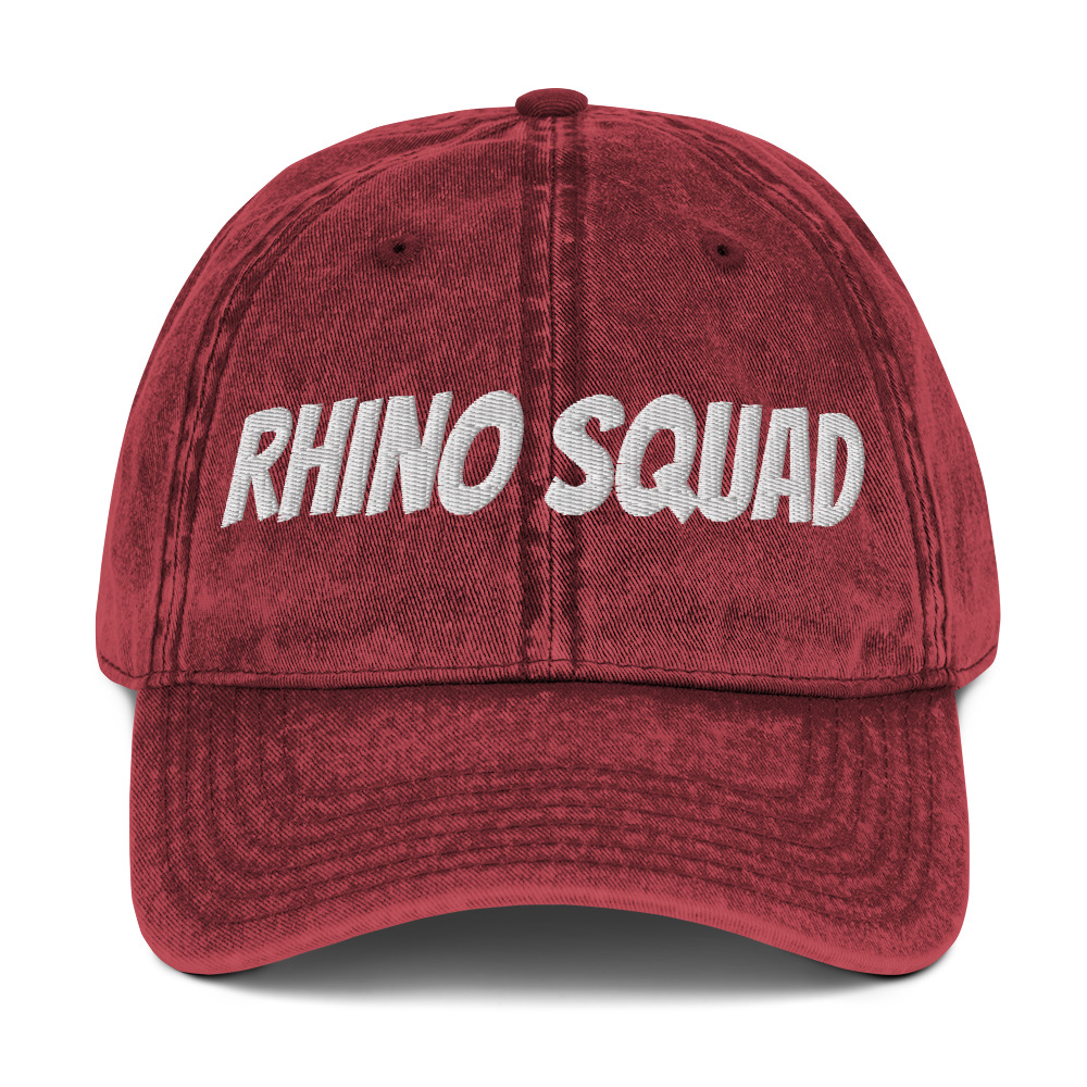 Rhino Team Rhinoceros Lover Embroidered Vintage Cap, Rhino Squad ...
