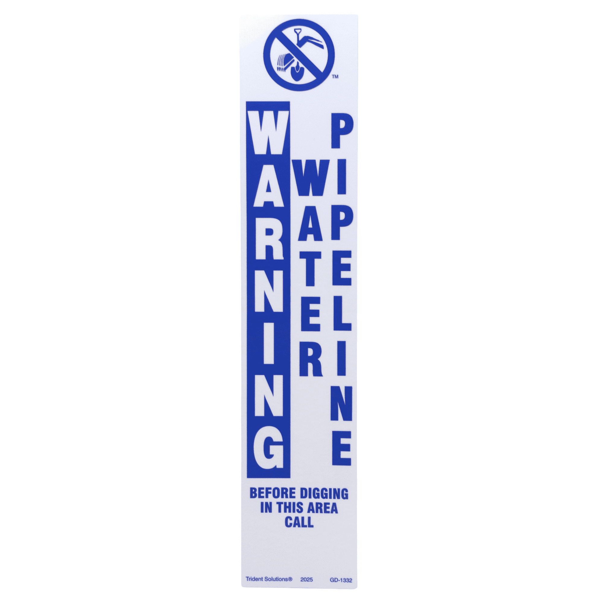 Rhino TriView Marker Post Vinyl Warning Decal: decal-only / 2-7/8 in. x ...