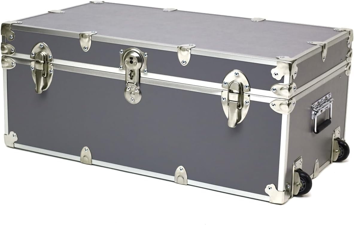 Rhino Trunk & Case Large Essential Summer Camp Trunk with Wheels ...