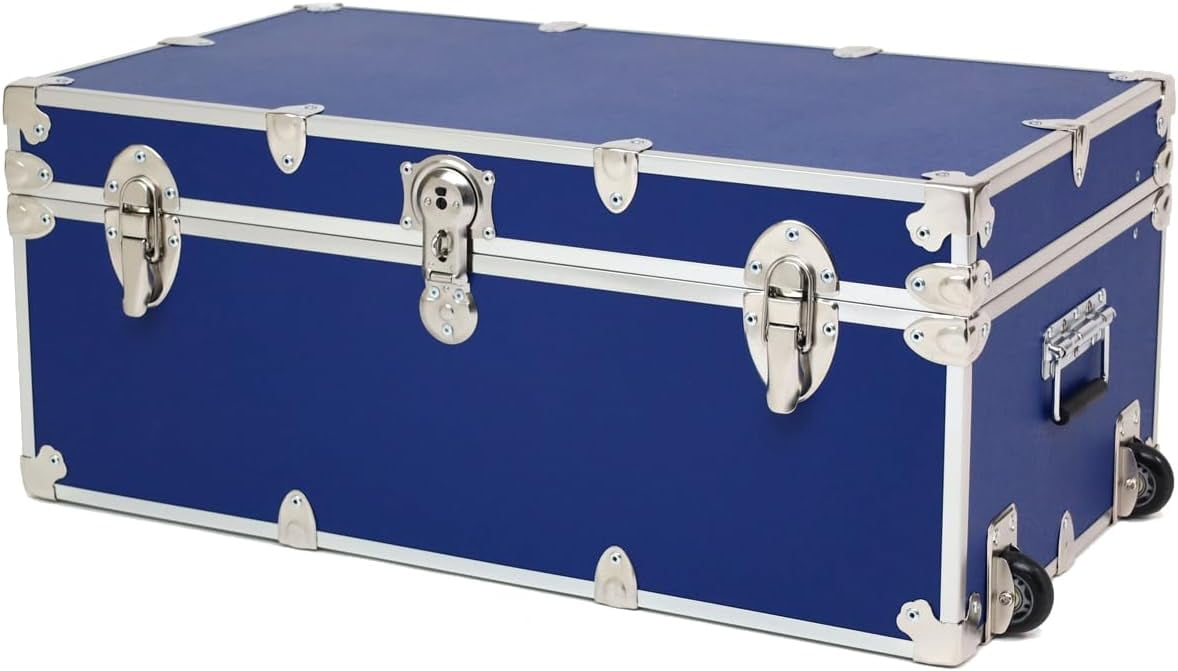 "Rhino Heavy-Duty Travel Rolling Lockable Camp Trunk with Wheels ...