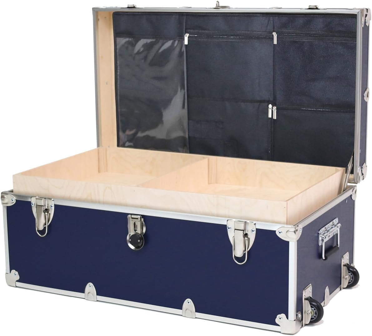 Rhino Trunk & Case Small Essential College Trunk with Wheels, Tray ...